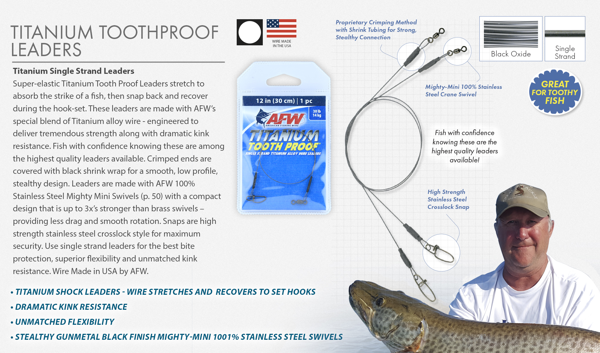 Titanium Tooth Proof Leaders